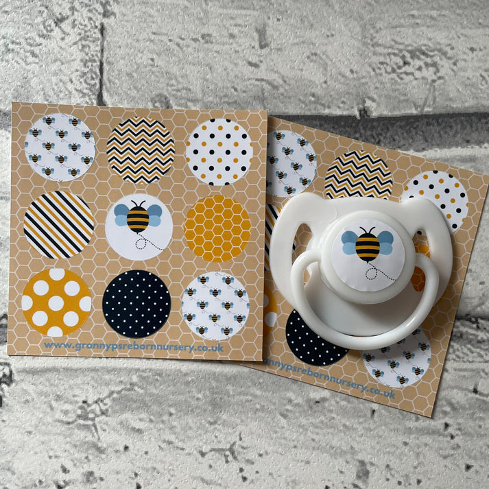Bees Round Reborn Magnetic Dummy Stickers – Granny P's Reborn Nursery