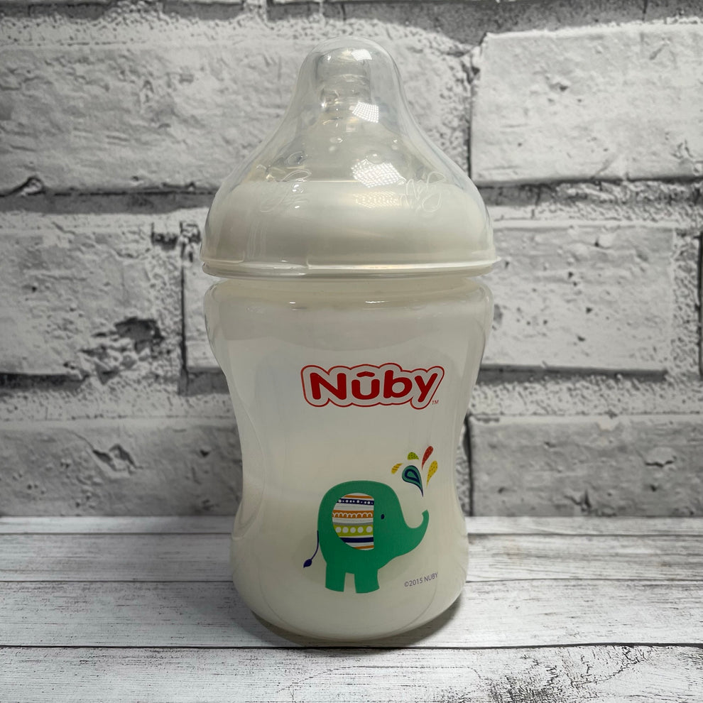 Nuby White Elephant Reborn Fake Milk Bottle 9oz – Granny P's Reborn Nursery